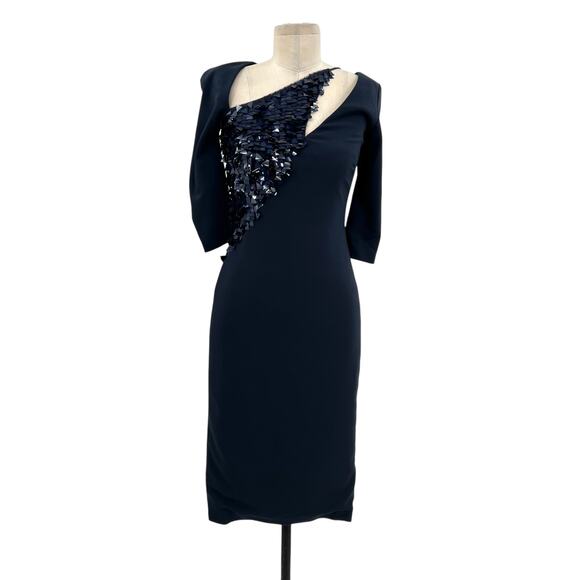 Cushnie | Dresses | Cushnie Et Ochs Larissa Sequin Pencil Dress Navy ...